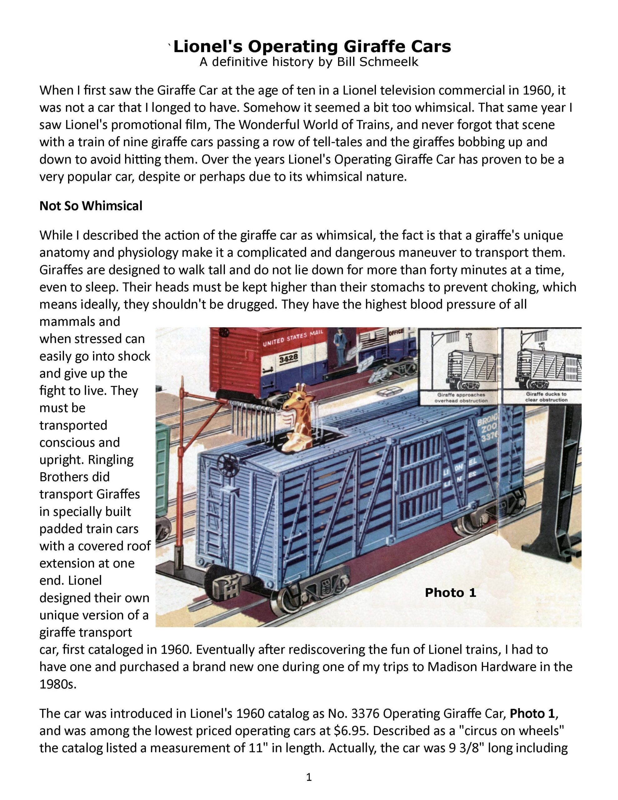 BILL’S PAGE – WELCOME TO CORNUCOPIA OF TOY TRAINS