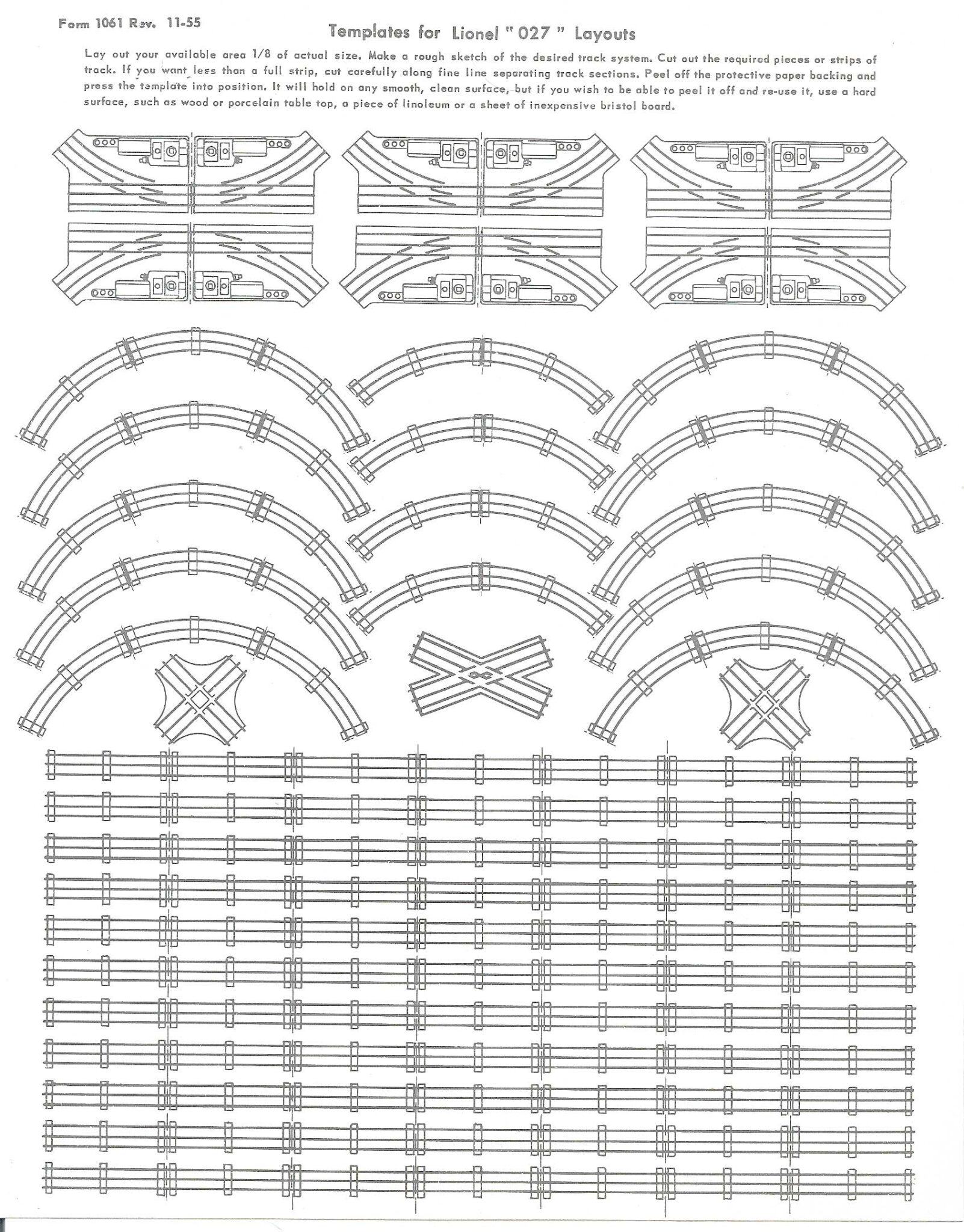 POSTWAR, TRACK TEMPLATES & PRINTING KITS – WELCOME TO CORNUCOPIA OF TOY ...