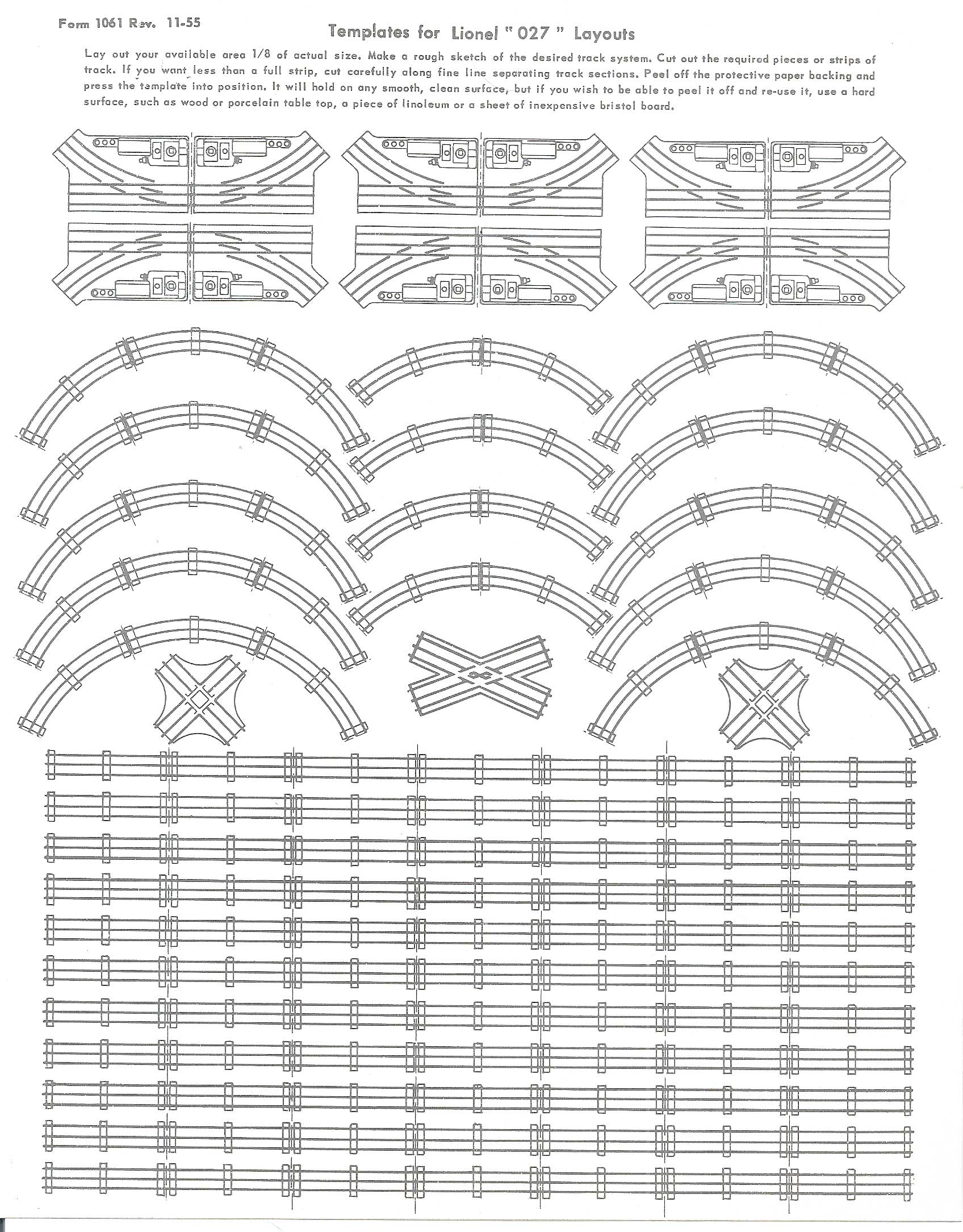 POSTWAR, TRACK TEMPLATES & PRINTING KITS – WELCOME TO CORNUCOPIA OF TOY ...