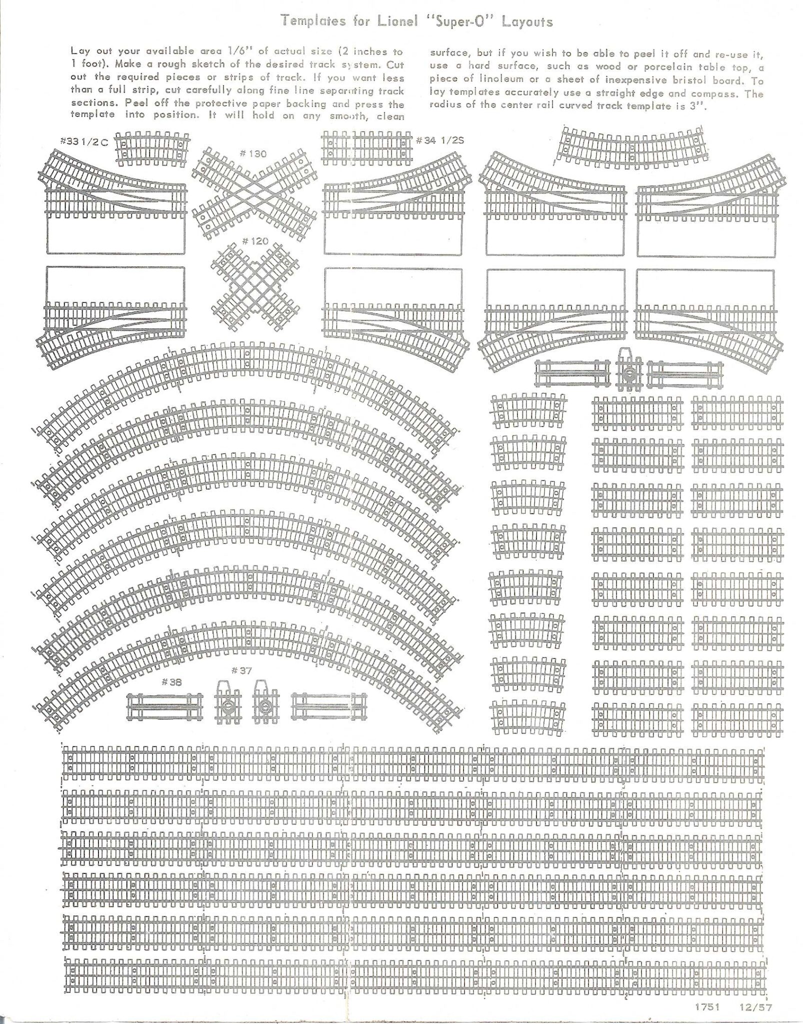 POSTWAR, TRACK TEMPLATES & PRINTING KITS – WELCOME TO CORNUCOPIA OF TOY ...