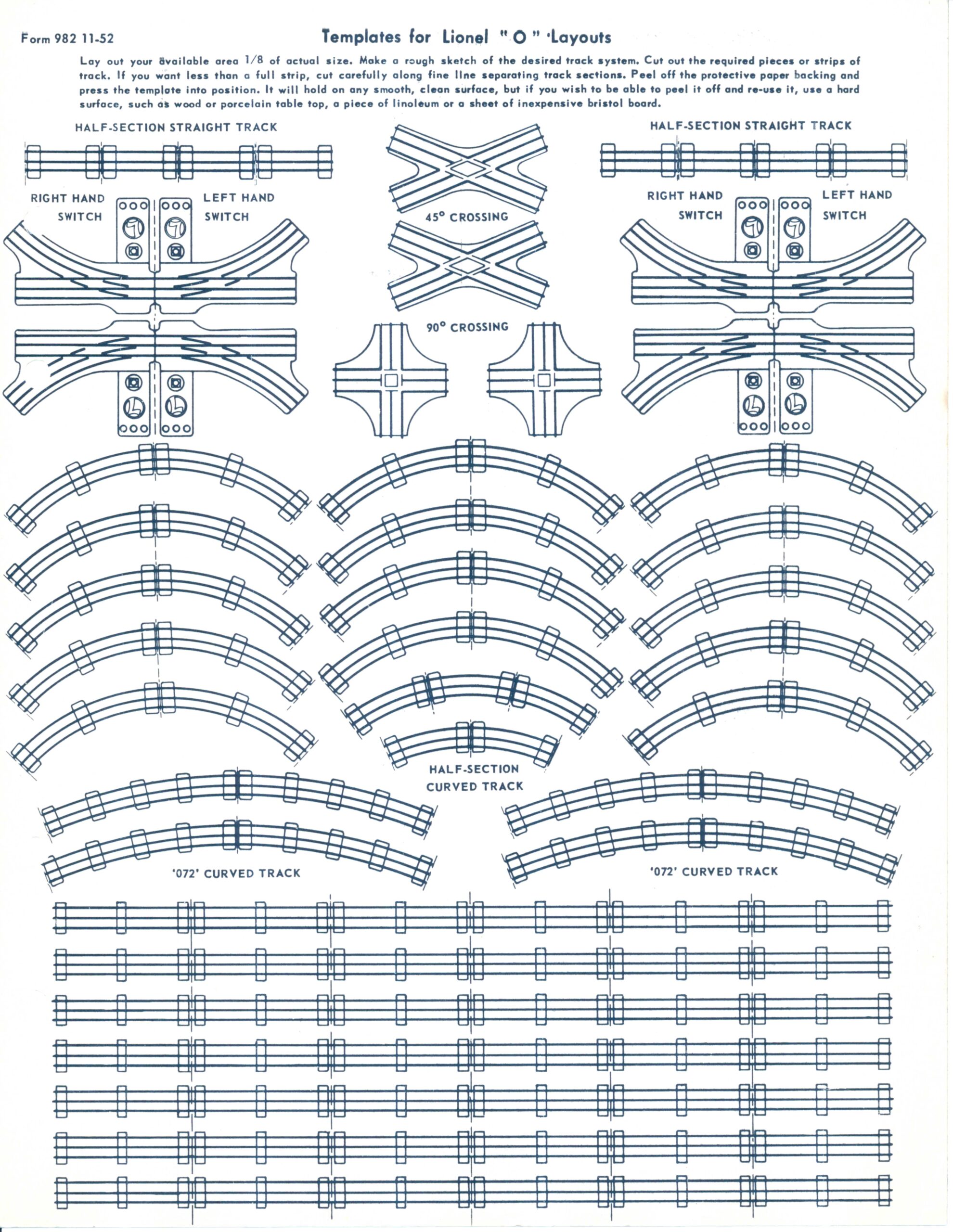 POSTWAR, TRACK TEMPLATES & PRINTING KITS – WELCOME TO CORNUCOPIA OF TOY ...