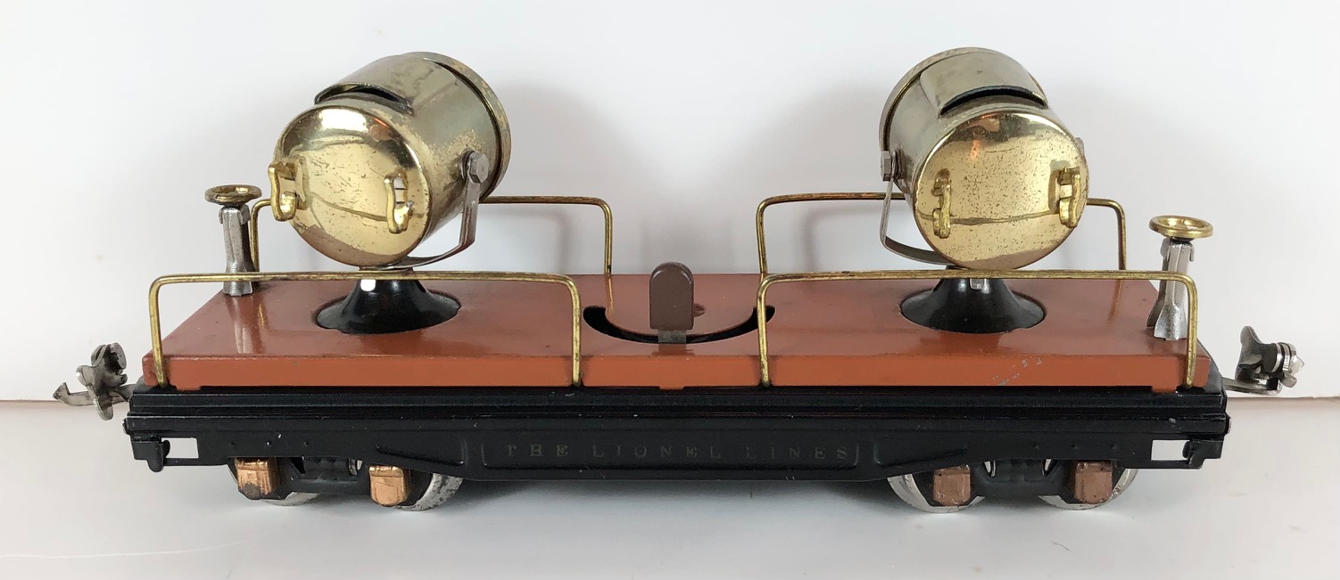 PREWAR “O” GAUGE TINPLATE, SEARCHLIGHT CARS, CLASSIC PERIOD, No. 820 ...