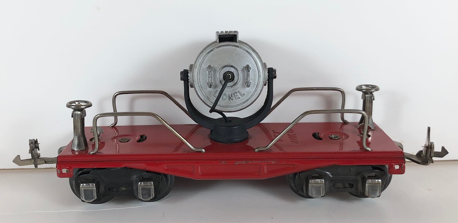 PREWAR “O” GAUGE TINPLATE, SEARCHLIGHT CARS, CLASSIC PERIOD, No. 620 ...