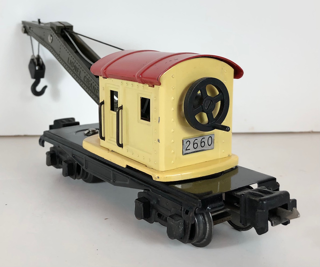 PREWAR “O” GAUGE TINPLATE, CRANE CARS, CLASSIC PERIOD, No. 2660 ...